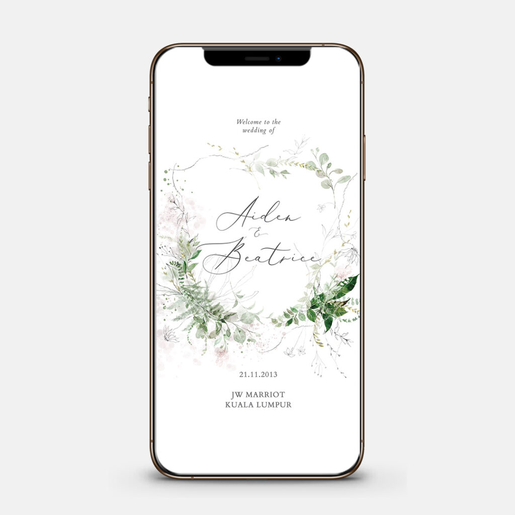 Eucalyptus Love Digital Invitation - Joyvite - Digital Wedding ...