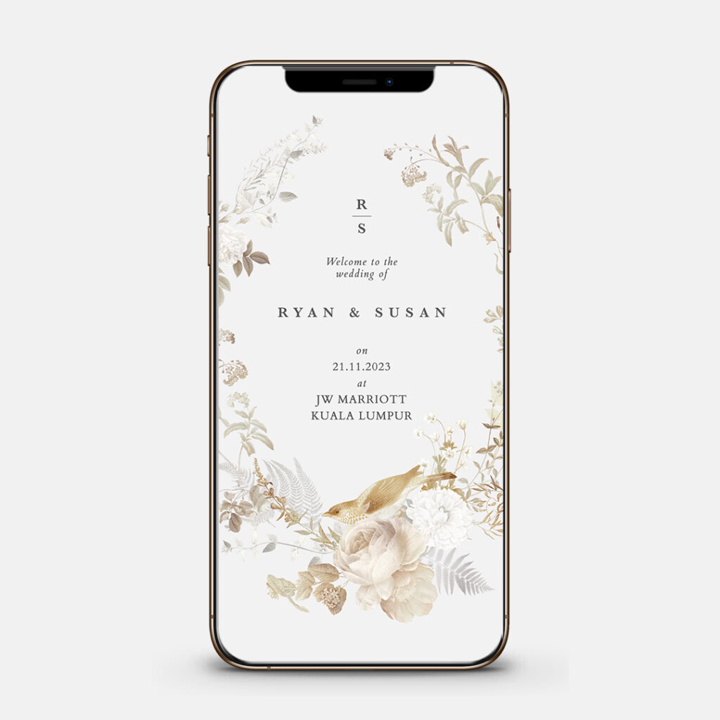 Florence I Digital Invitation - Joyvite - Digital Wedding Invitation & RSVP